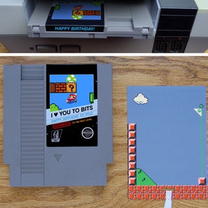 Super Mario Birthday Greeting Card | Real Game Cart - Etsy