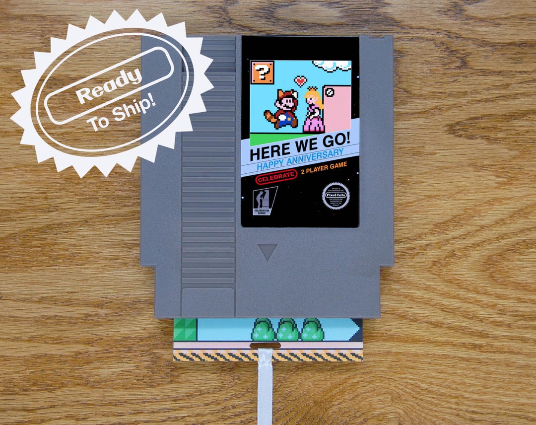 Super Mario 3 Anniversary Card | Real Game Cart - Etsy
