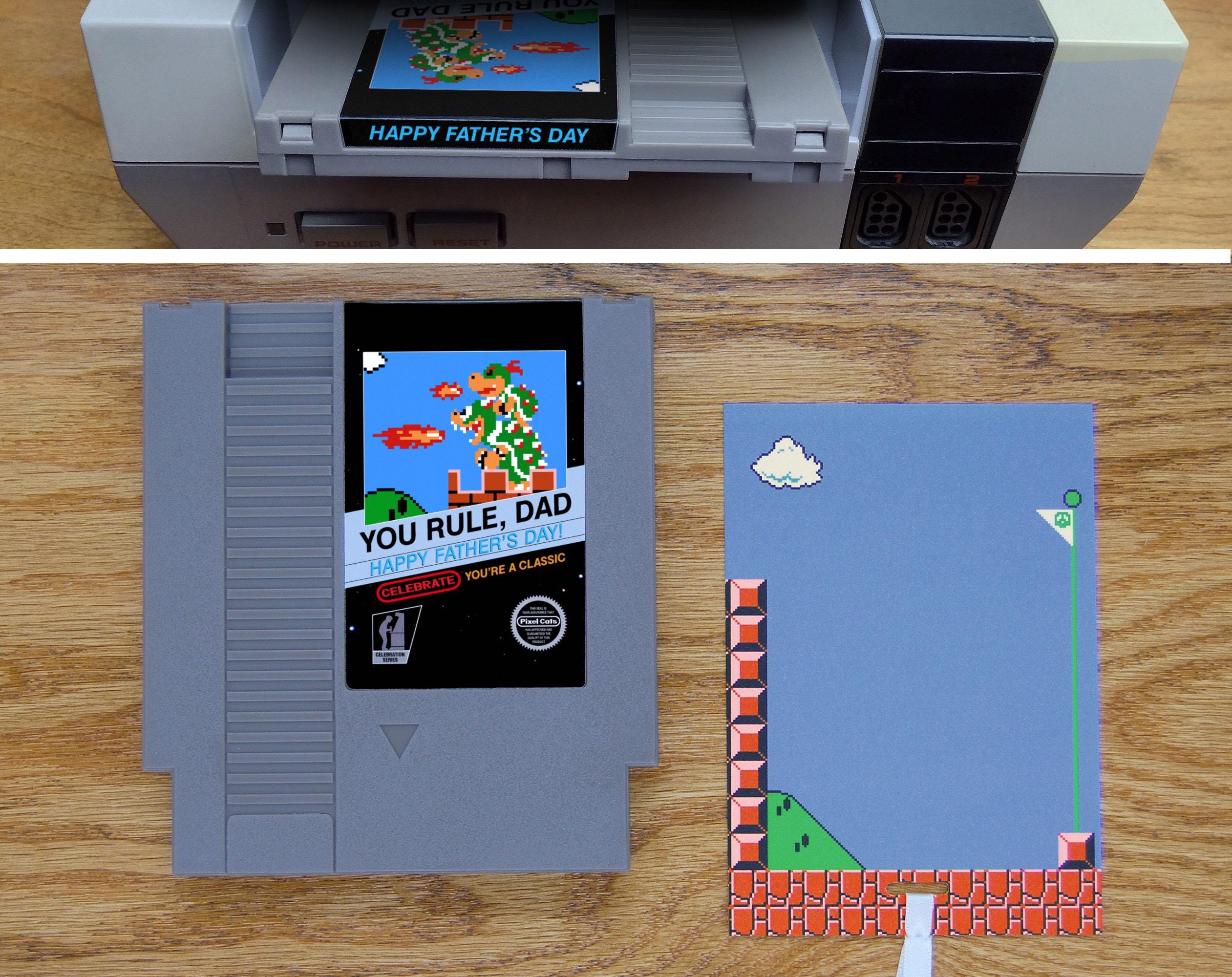 Super Mario Father's Day Greeting Card | Real Game Cart - Etsy