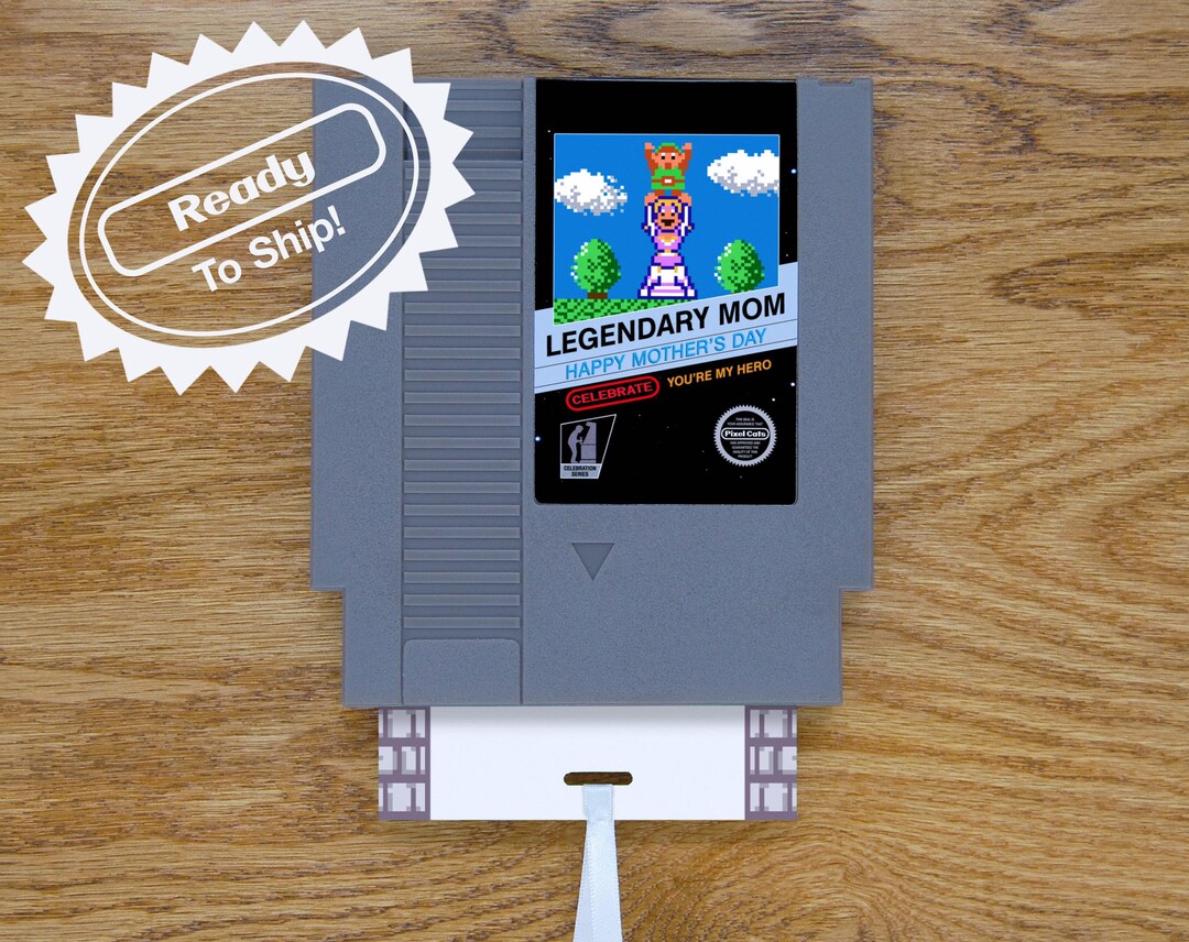 Zelda Mother's Day Greeting Card | Real Game Cart - Etsy