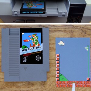 Super Mario Father's Day Greeting Card Real Game Cart - Etsy