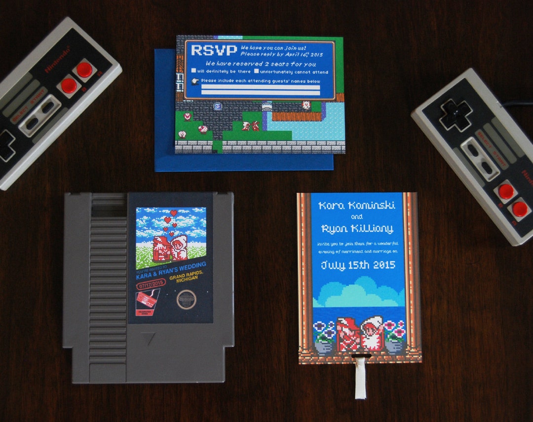Final Fantasy Retro Video Game Wedding Invitation Suite (25 Sets) - Etsy