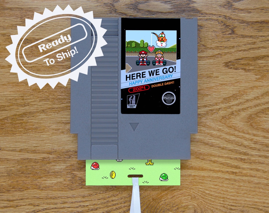 Mario Kart Anniversary Card Real Game Cart - Etsy