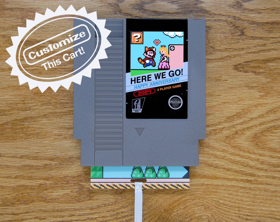 Custom Super Mario 3 Greeting Card | Real Game Cart | Anniversary ...