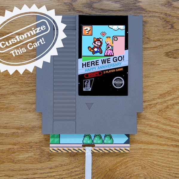 Super Mario Game Card - Etsy