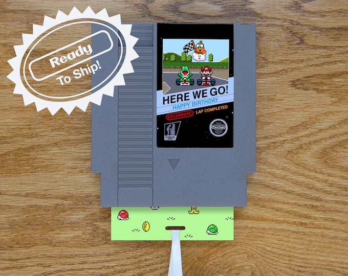 Super Mario Birthday Greeting Card Real Game Cart - Etsy