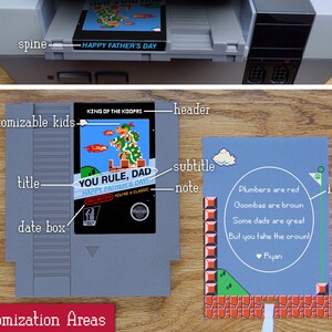 Custom Super Mario Father's Day Card | Real Game Cart - Etsy