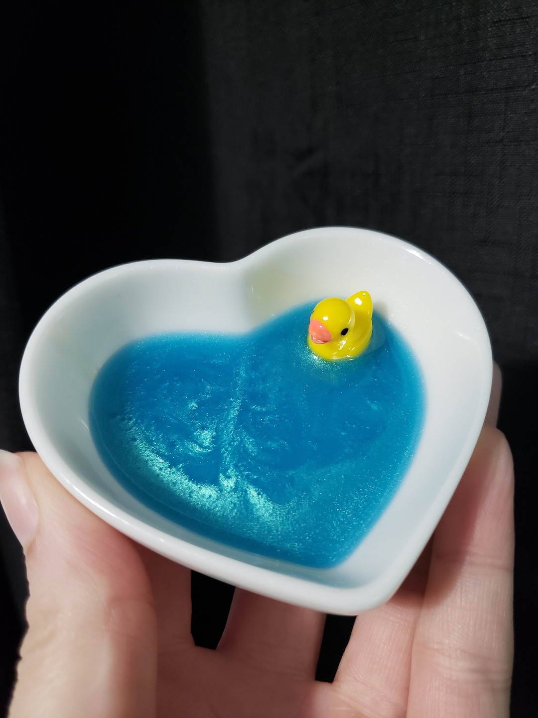 Made to Order - Cute Critter Heart Ring/jewelry/trinket Dish - Glow in ...