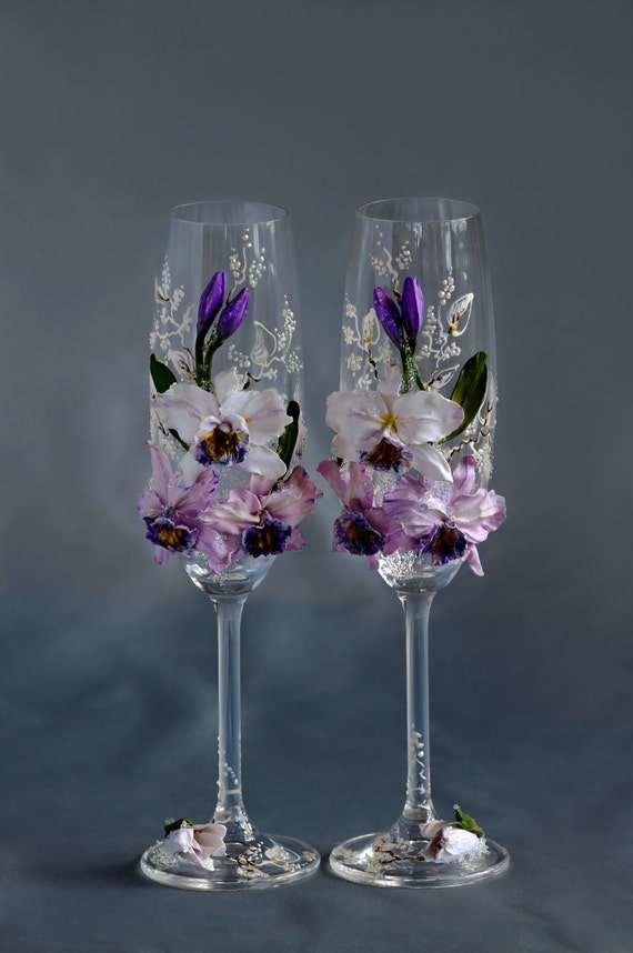 Wedding Champagne Glasseswedding Toasting Fluteswedding Etsy