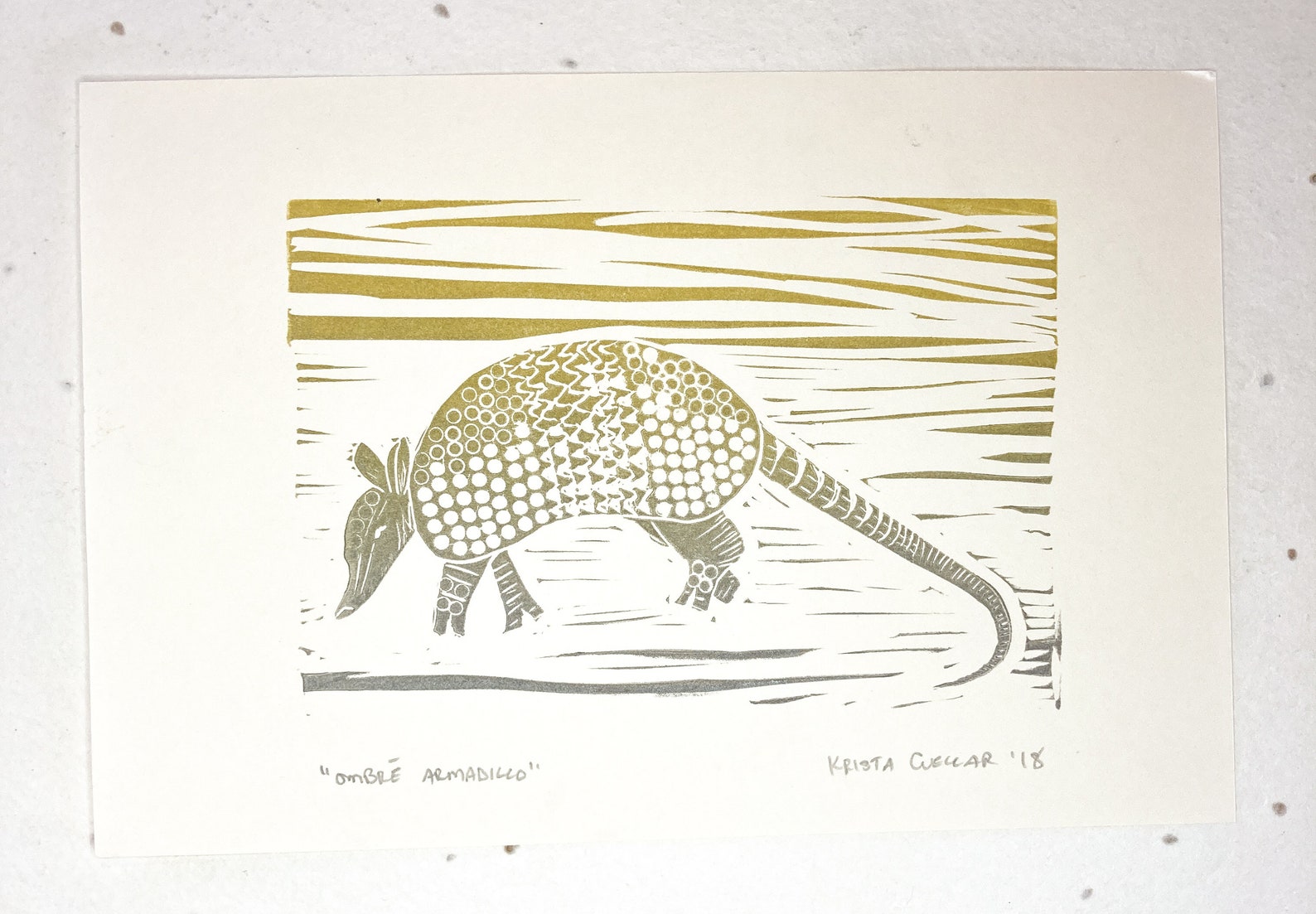 Armadillo Block Print - Etsy
