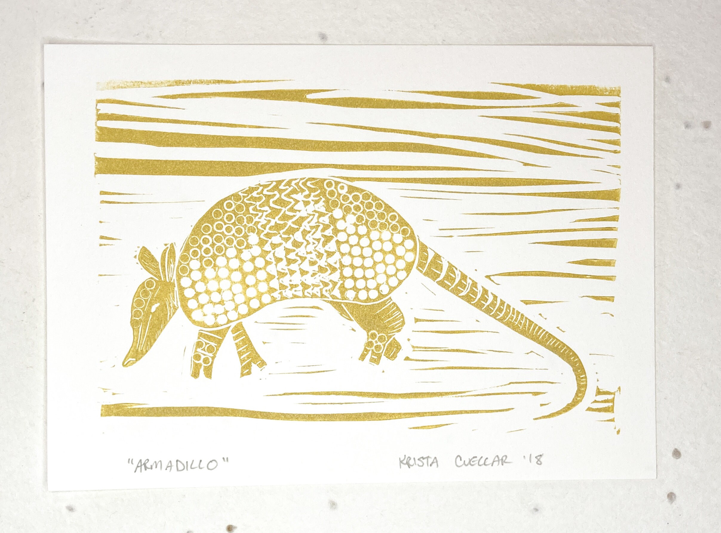 Armadillo Block Print - Etsy