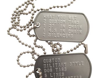 Military Style Dog Tags Custom Made to Order - Etsy