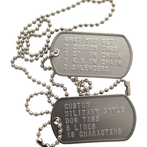 Military Style Dog Tags Custom Made to Order - Etsy