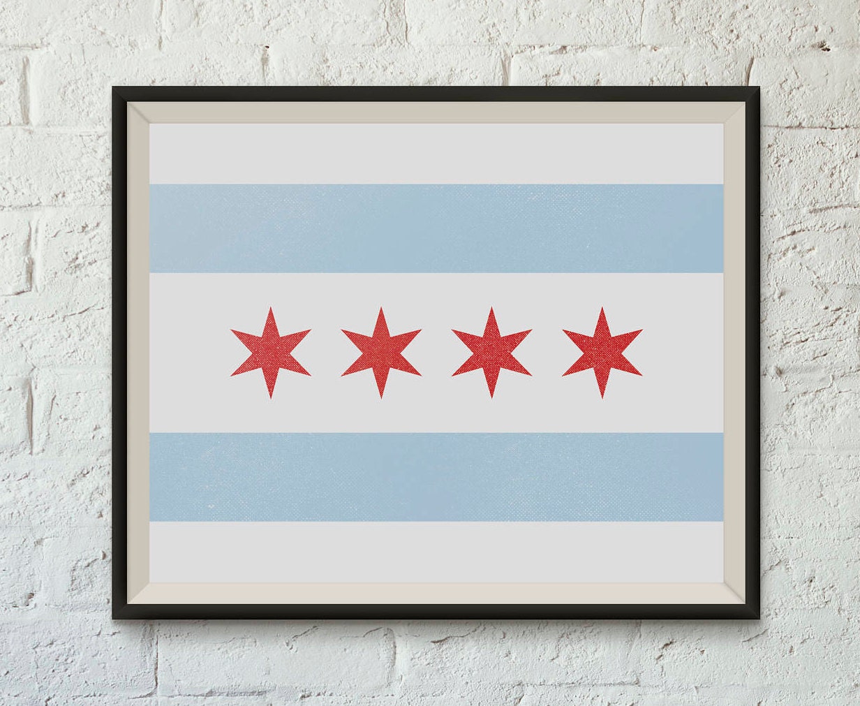 Chicago Flag Printable Instant Download Home Decor Wall Art - Etsy