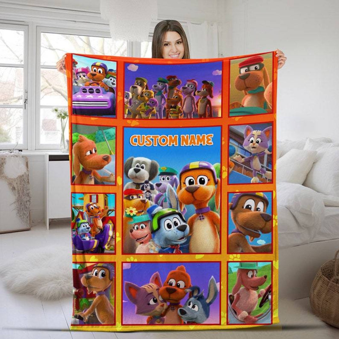 Personalized Go Dog Go Blanket, Tag Barker Dog and Friends Throw ...