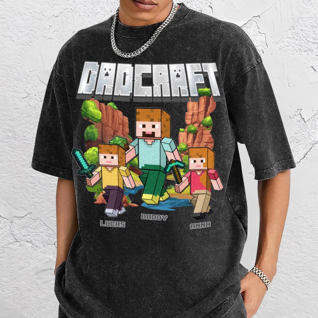 Personalized Dadcraft Shirt, Minec Inspired Father’s Day Gift From Kids ...