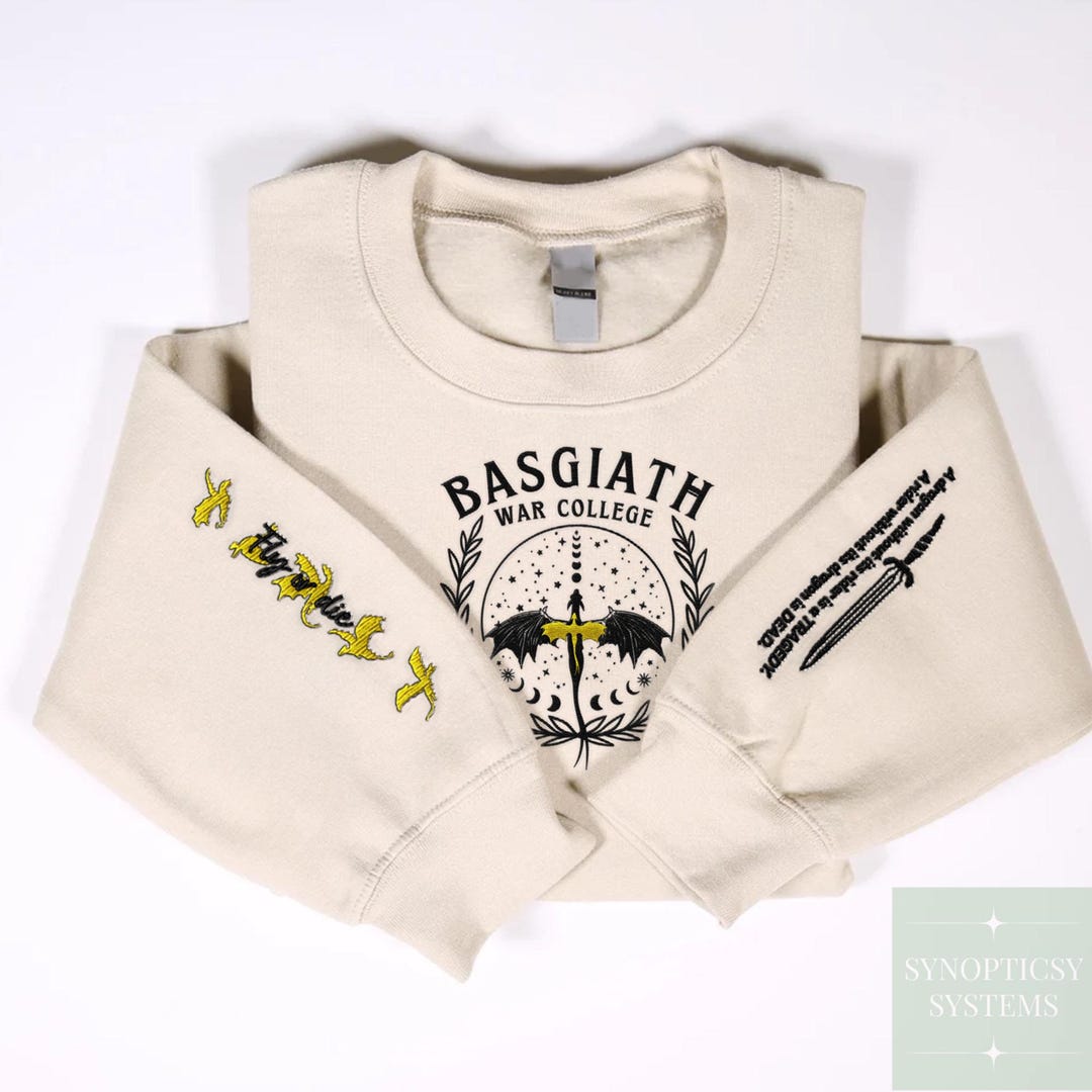 Fourth Wing Embroidered Sweatshirt, Fourth Wing Hoodie, Fourth Wing ...