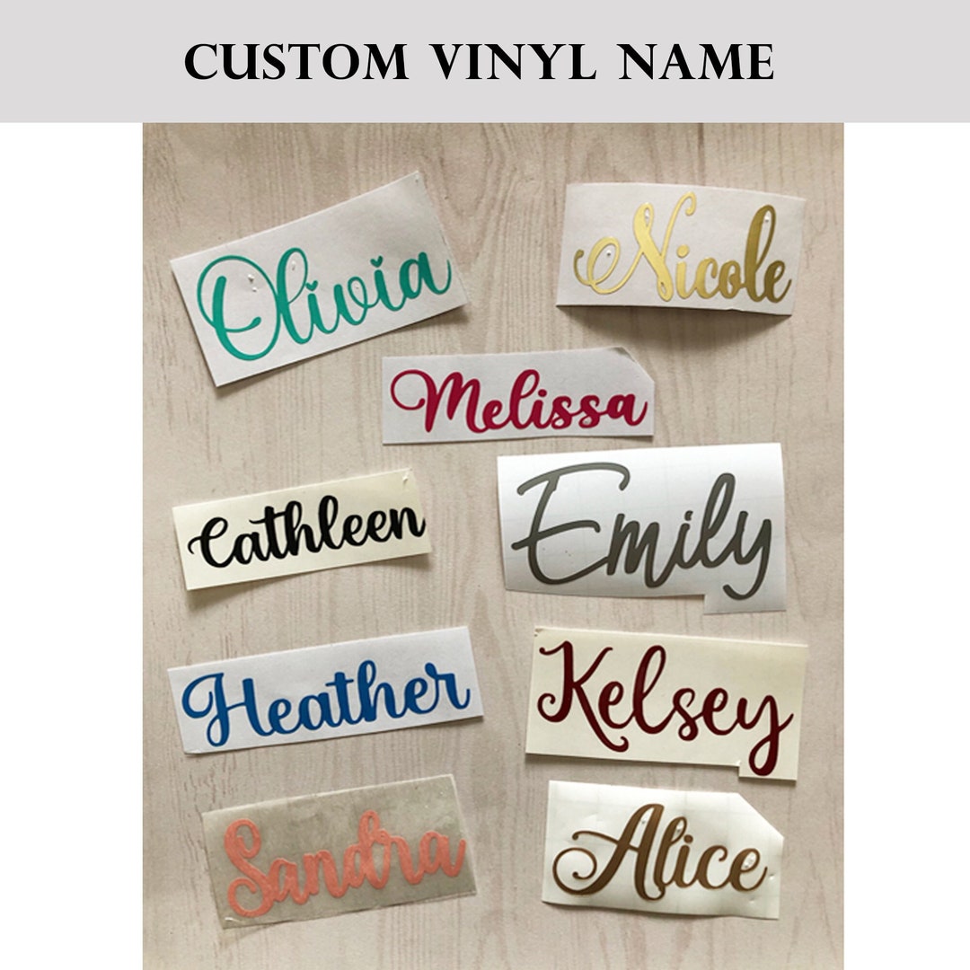 Custom Name Vinyl Decal: Personalized Planner Accessory - Etsy