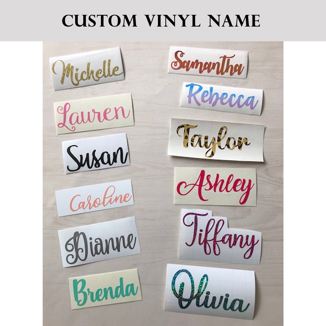 Custom Name Vinyl Decal: Planner Accessory, Personalized Decal - Etsy