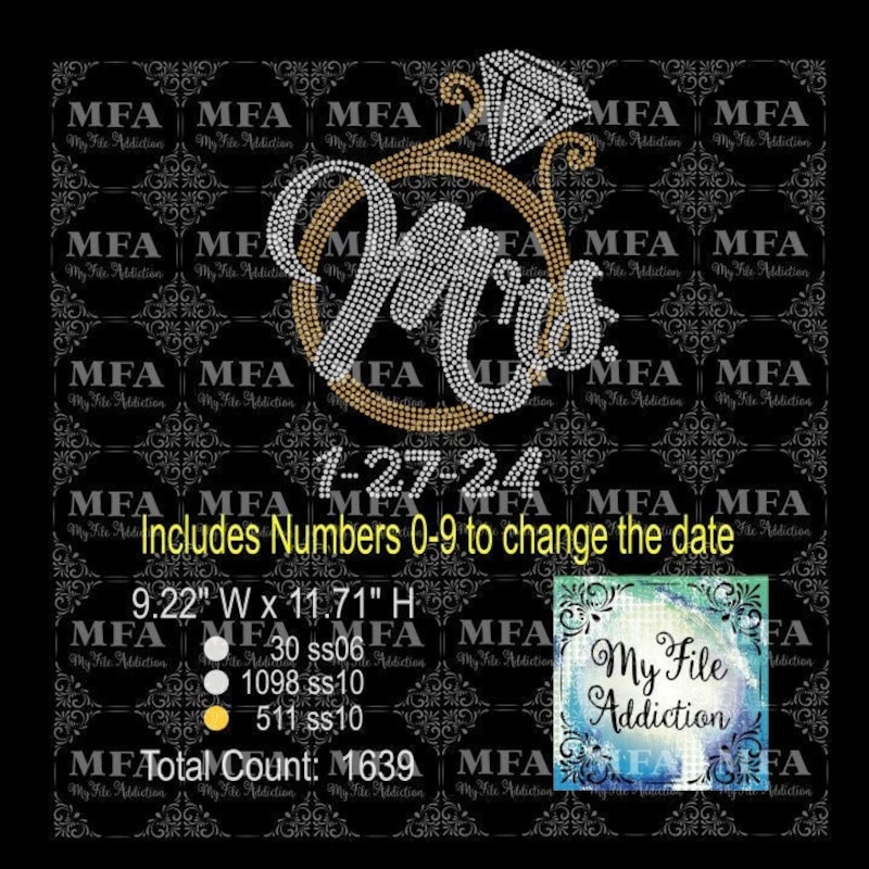 Rhinestone Bride Svg File - Etsy