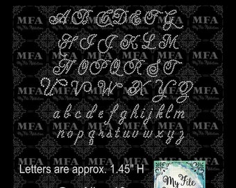 Pick Any 10 Letters Alphabet Clear Rhinestone Iron on Hotfix - Etsy