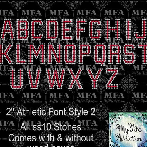 Rhinestone Instant Download Font SVG Template Script Font - Etsy