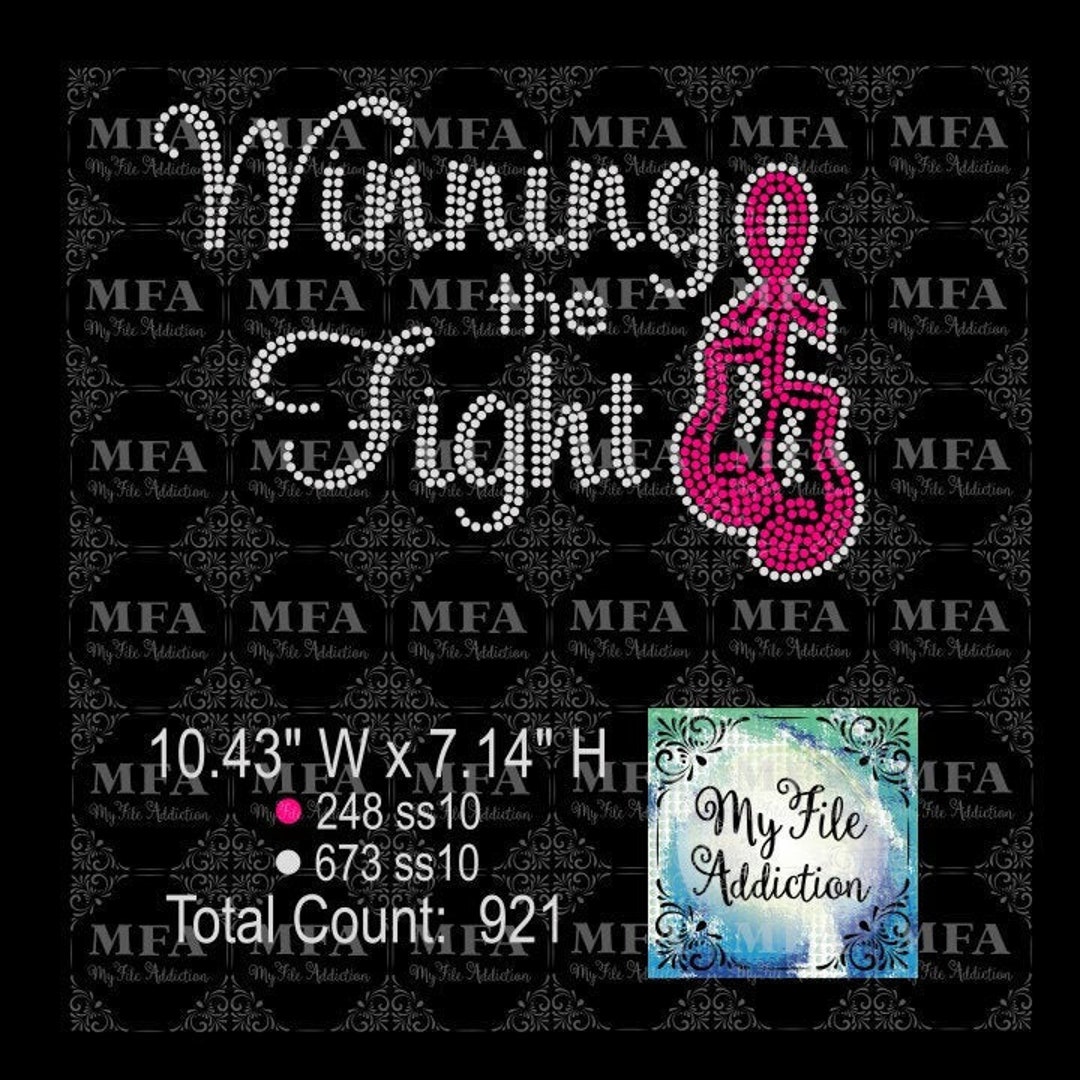 Rhinestone Template Download File Winning the Fight Cancer Breast Colon ...