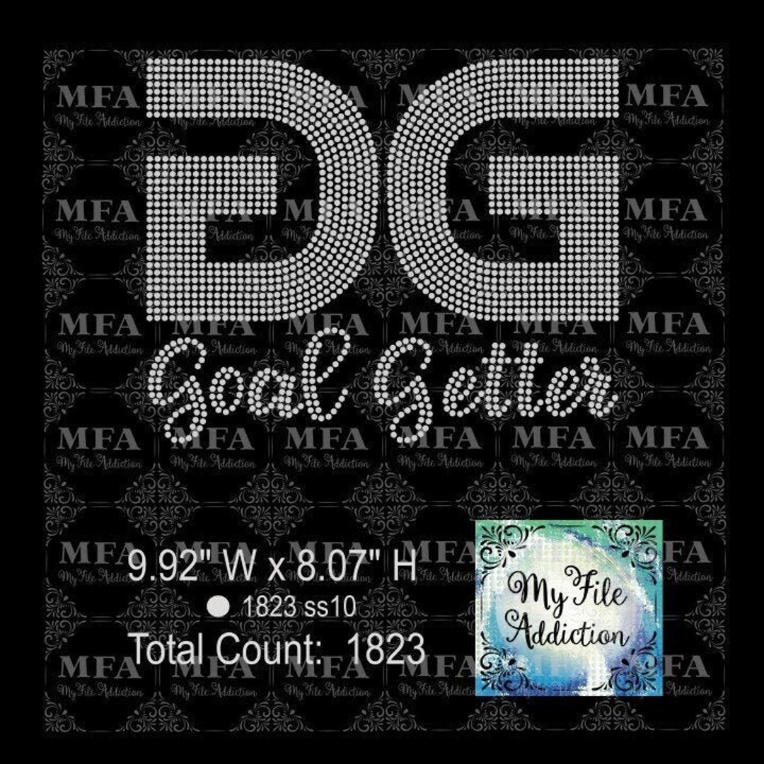 Rhinestone Template Download File Goal Getter Svg Dxf Eps Plt - Etsy