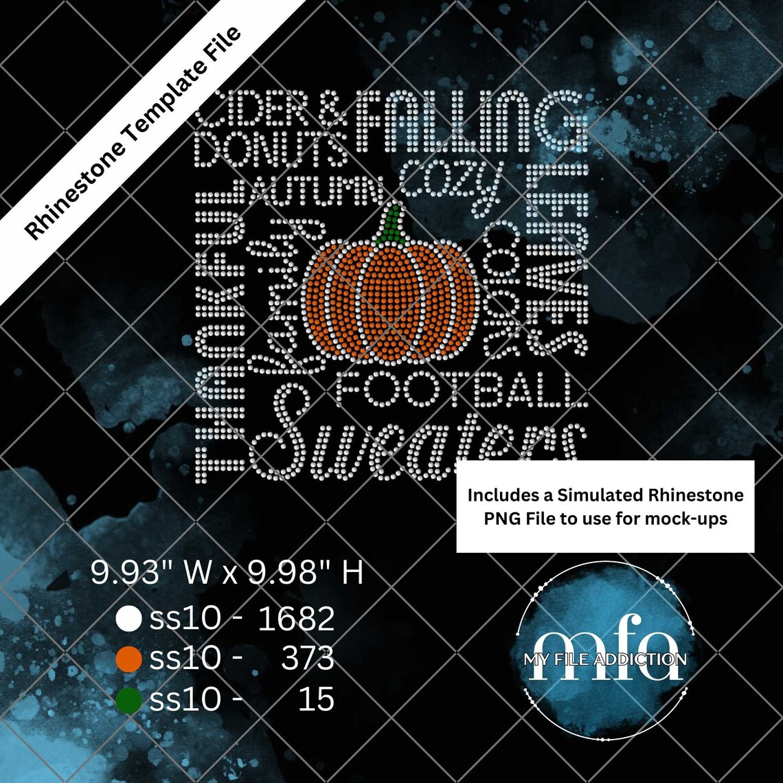 Rhinestone Template Fall Subway Art Ss10 Svg Dxf Eps Plt Png File - Etsy