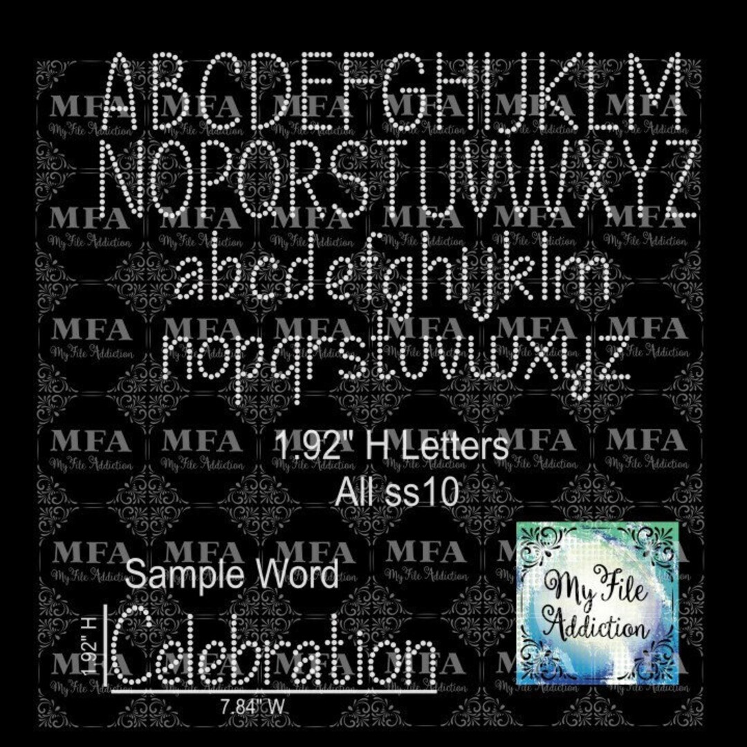 This is NOT a Typeable Font - Pre-stoned 1.92 Inch Cephine Letters Ss10 ...