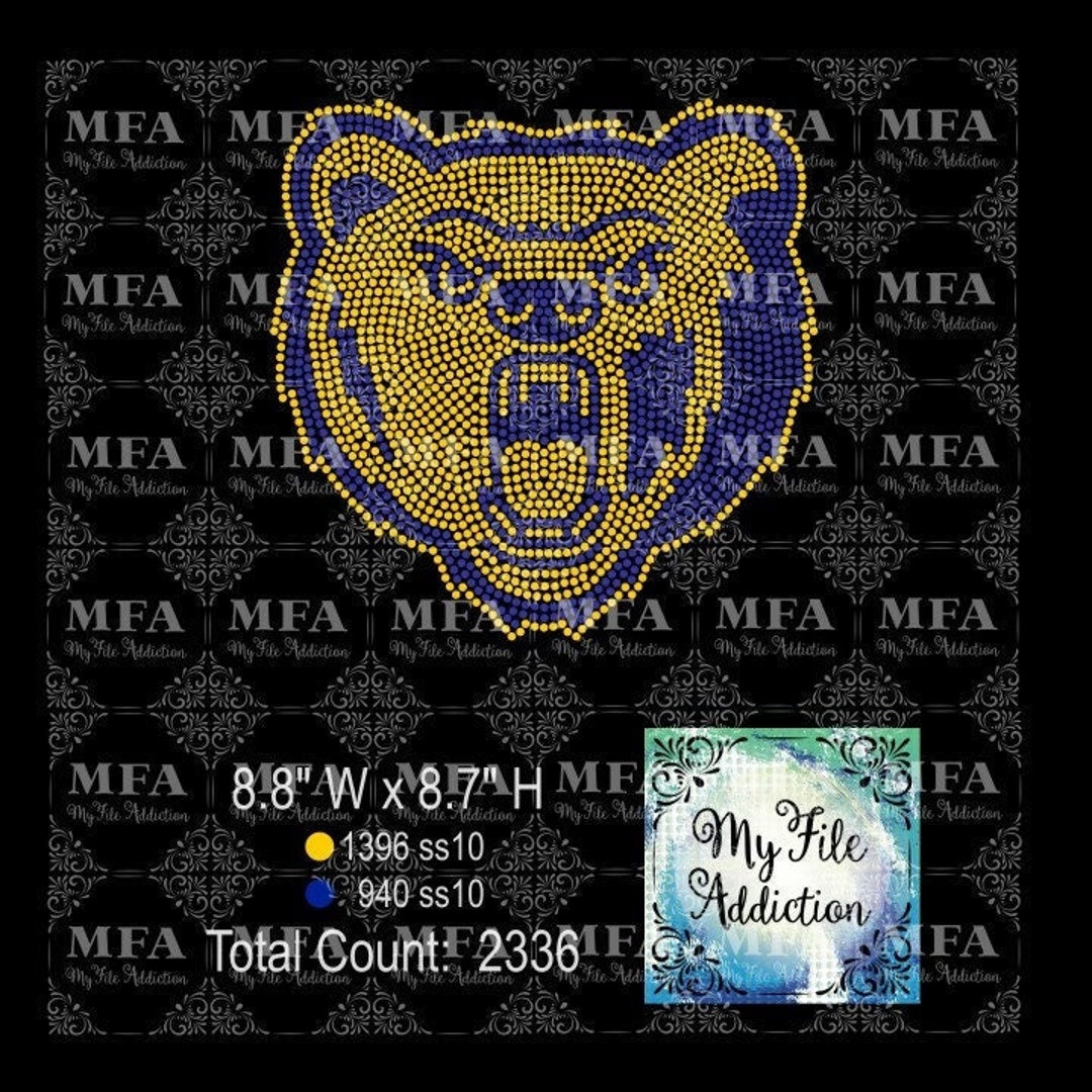 Rhinestone Template Download File Bear Mascot Svg Dxf Eps Plt - Etsy