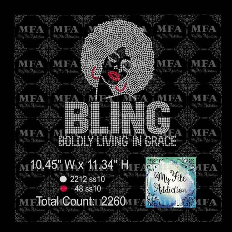 Instant Download Rhinestone SVG EPS Design File Bling 3 Boldly - Etsy