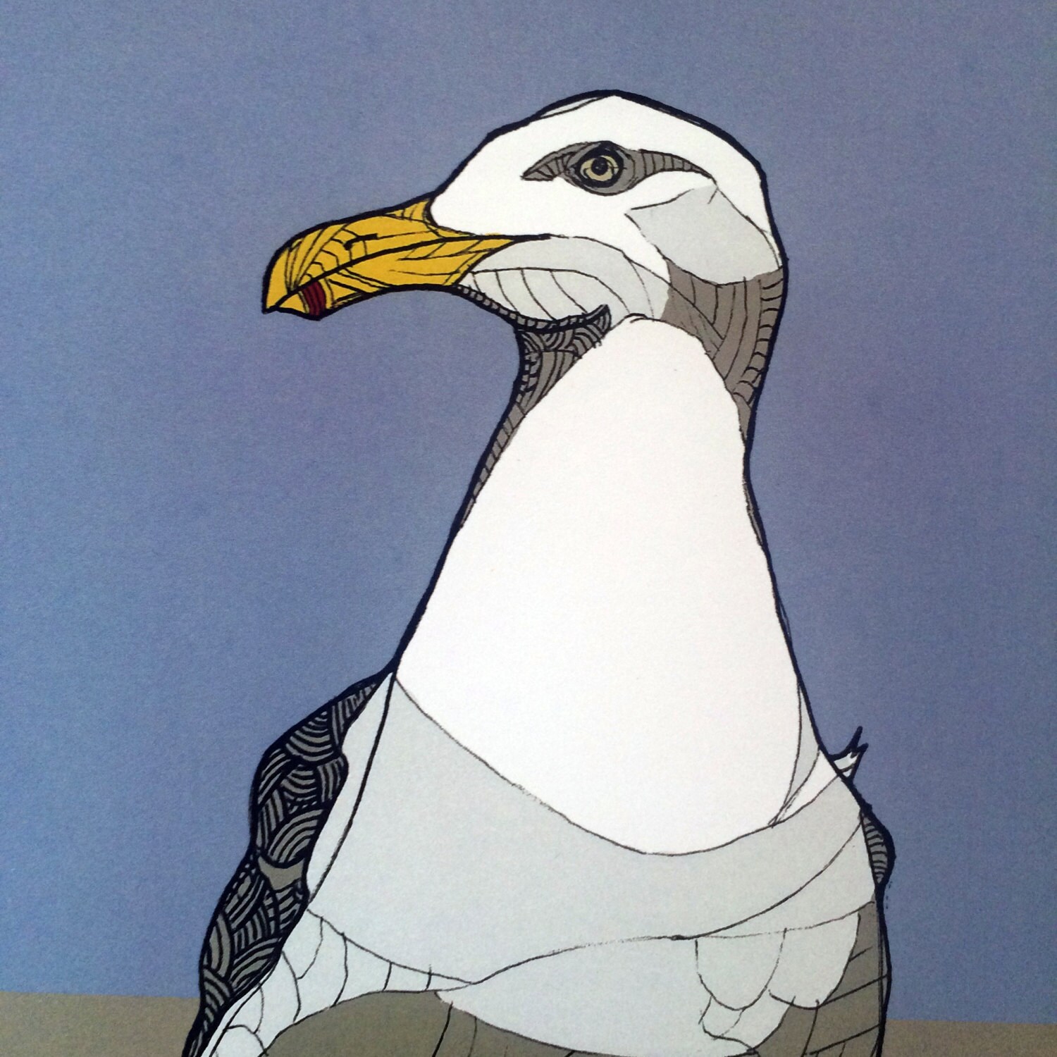 Seaside Seagull - A4 Print (signed and Numbered) - Etsy