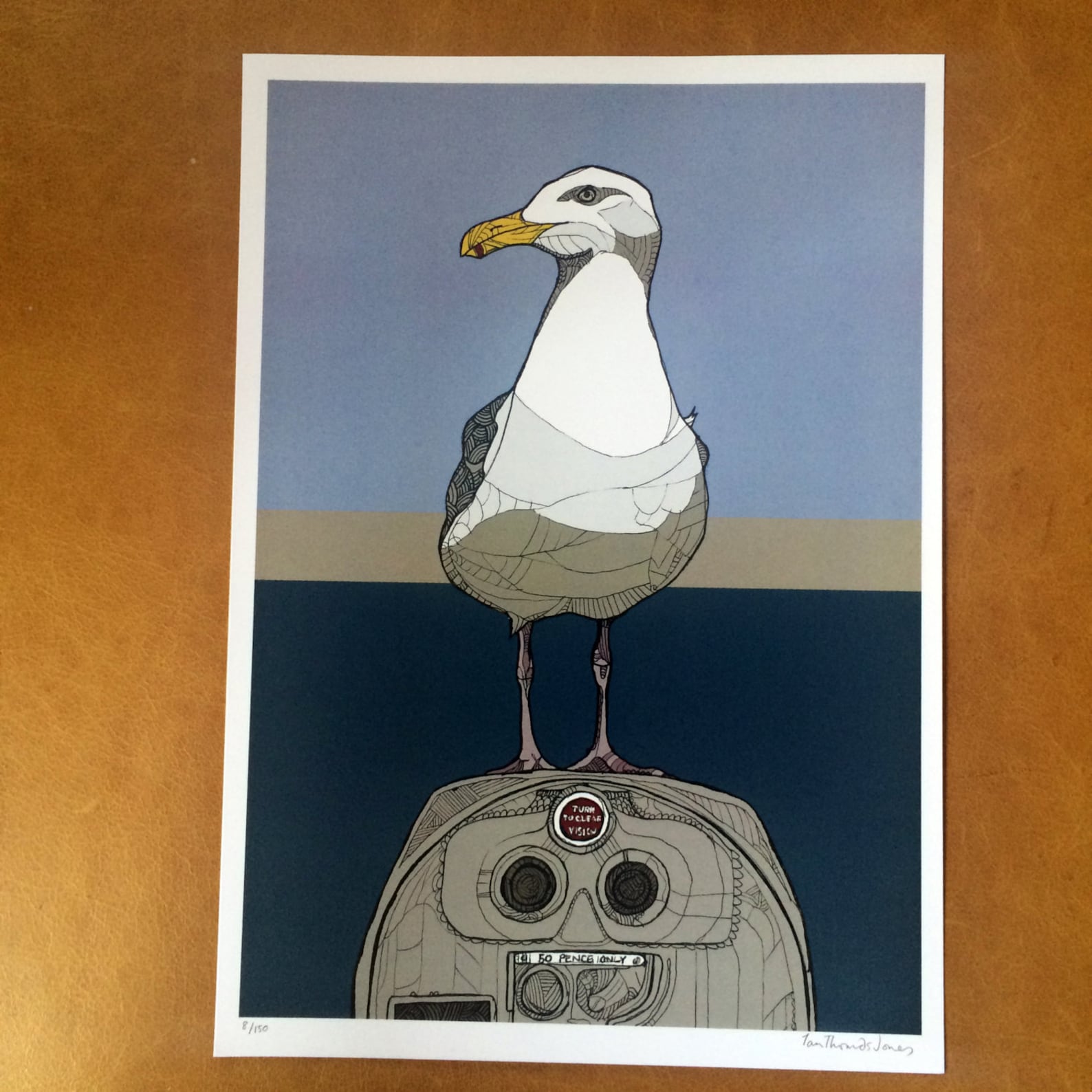 Seaside Seagull - A4 Print (signed and Numbered) - Etsy