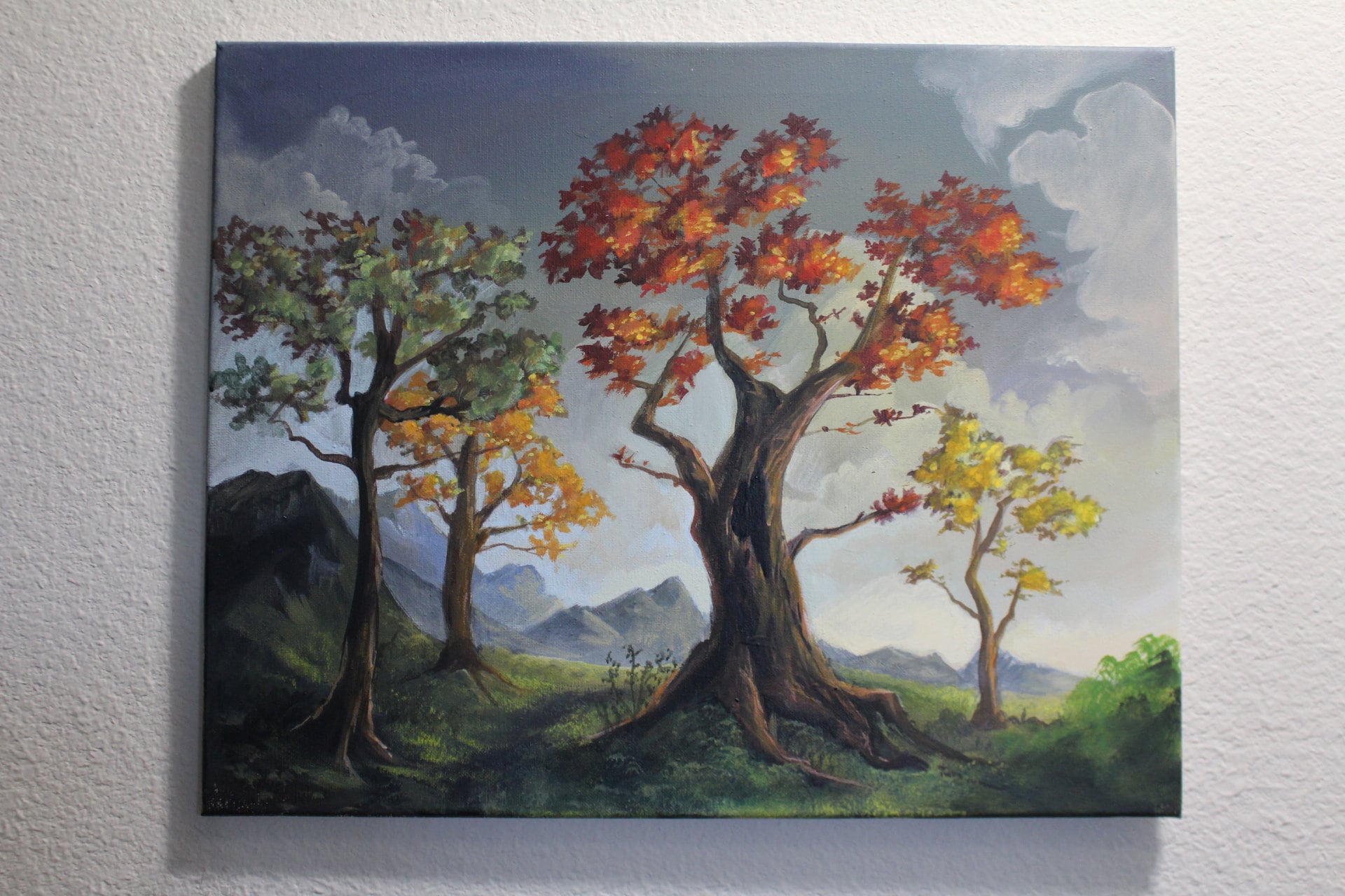 Autumn Trees Landscape Painting - Etsy
