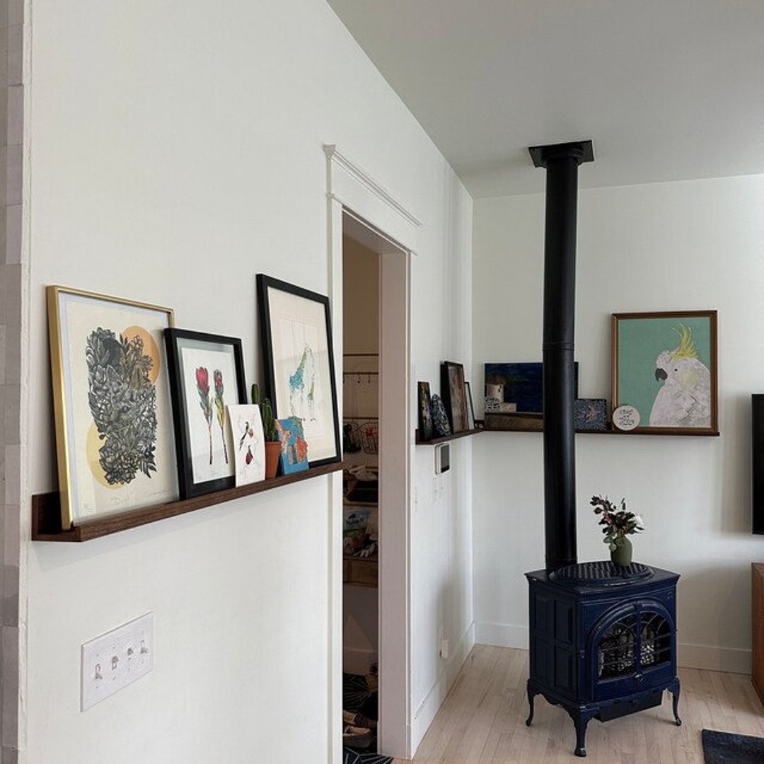 FREE SHIPPING | Black Walnut Picture Ledge Shelf, Ledge Shelf, Ledge ...