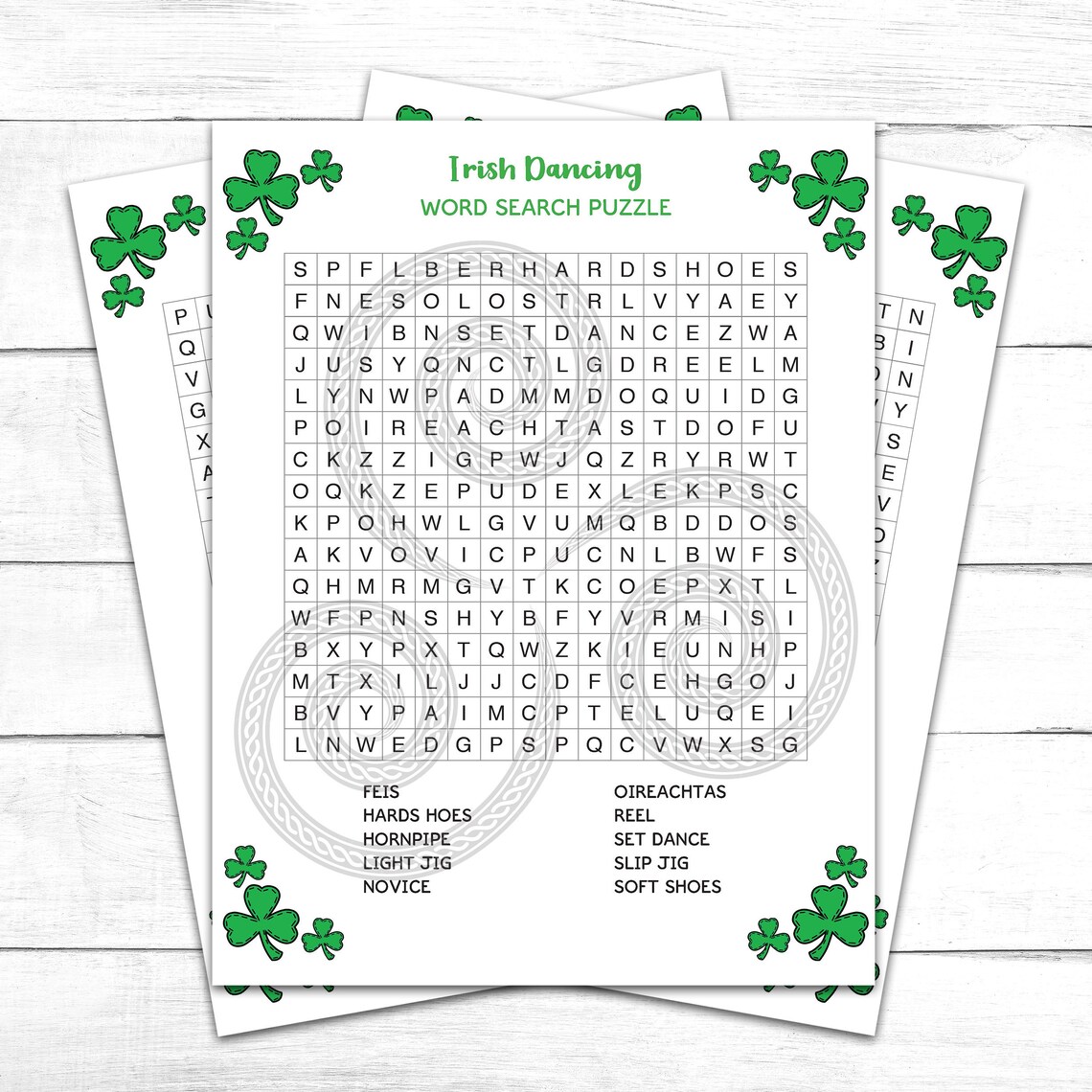 Irish Dance Word Search Puzzles Irish Dancing Printable - Etsy