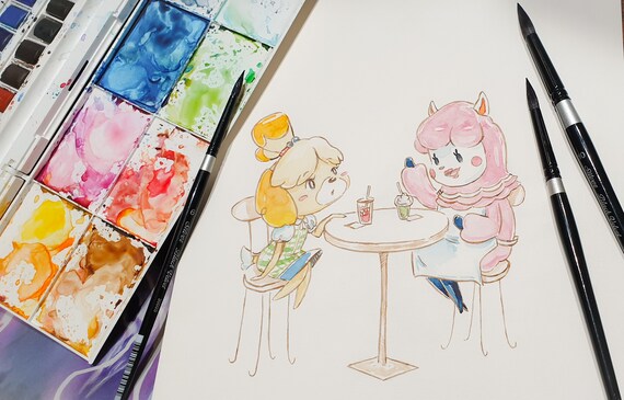 Printable Digital Download Isabelle and Reese Animal Crossing | Etsy