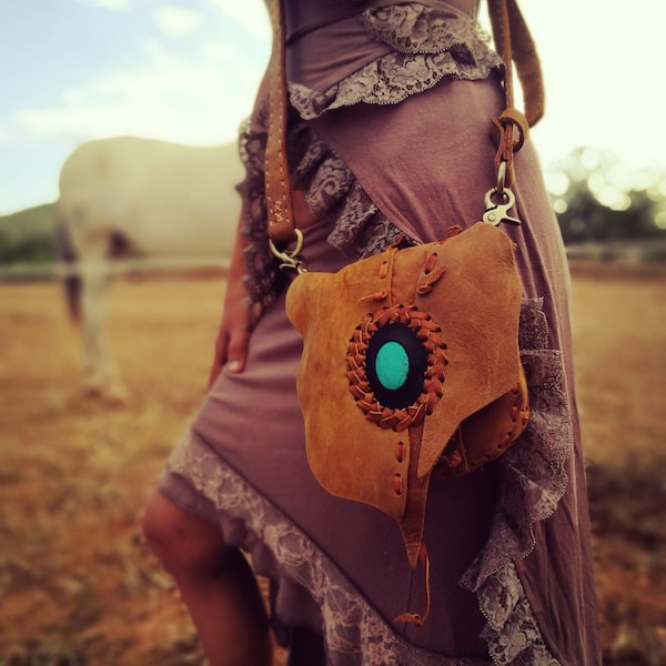 Boho Leather Bag - Etsy