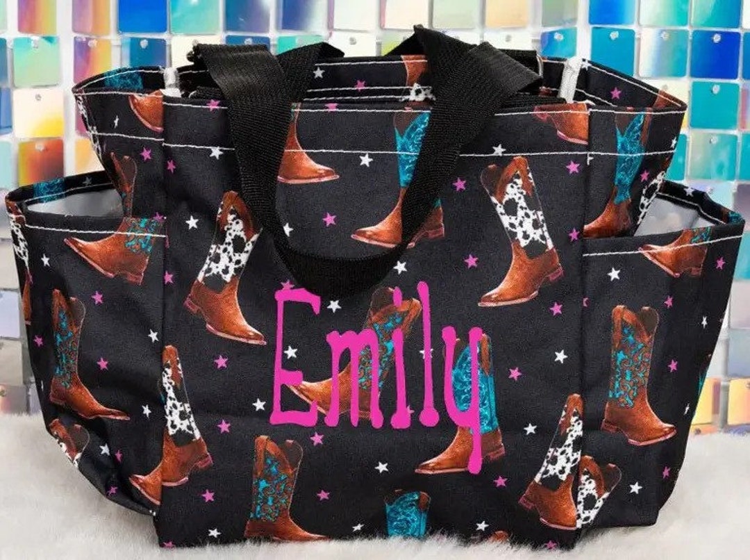 Cowboy Boots Grooming Tote/caddy Bag Horse/dog/cow - Personalized ...