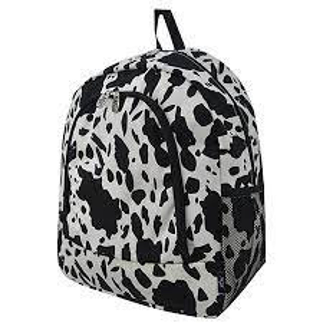 Black Cow Print Backpack/bookbag - Western - Canvas - Personalized ...