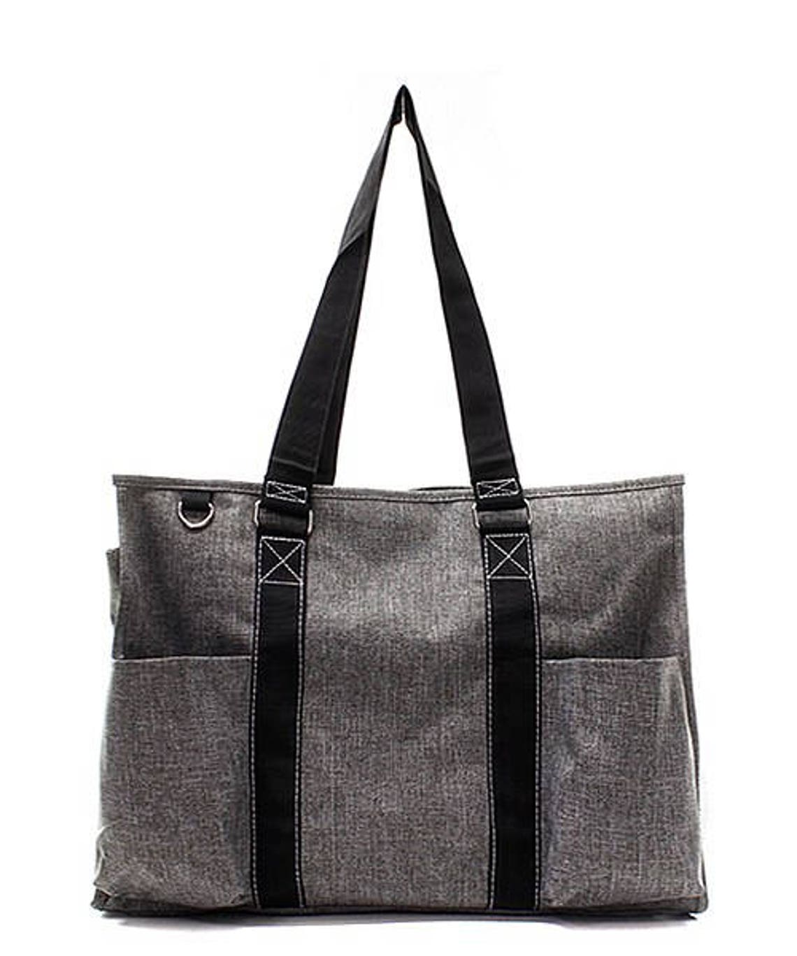 Small Utility Tote/tote Bag - Gray Stone Wash - Personalized ...