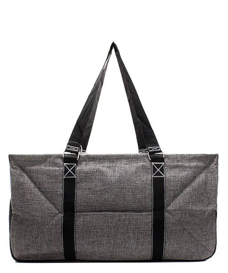 Large Utility Tote/tote Bag - Stone Wash Gray - Personalized ...