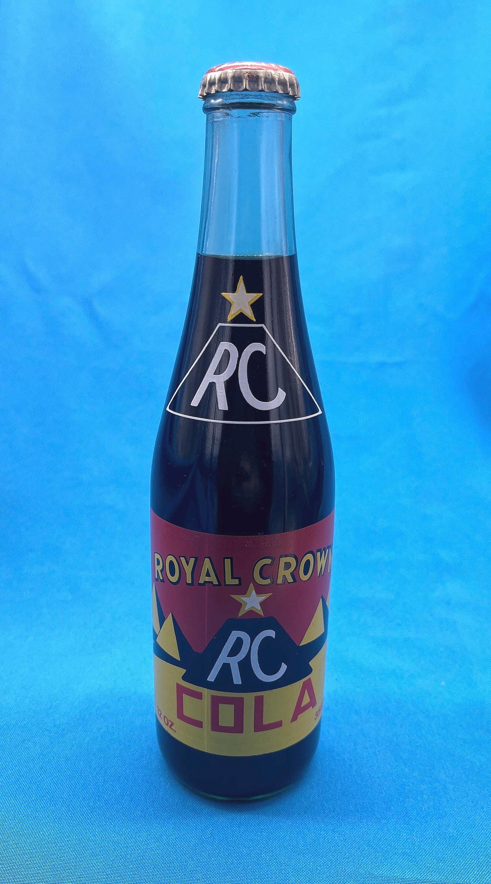 Vintage RC Royal Crown Pyramid Cola Glass Soda Bottle Full - Etsy