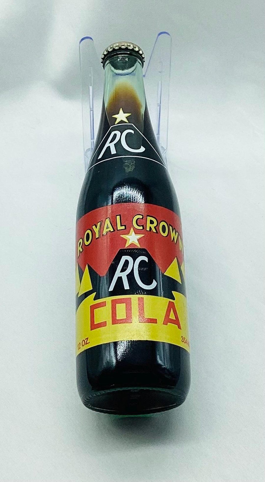 Vintage RC Royal Crown Pyramid Cola Glass Soda Bottle Full - Etsy