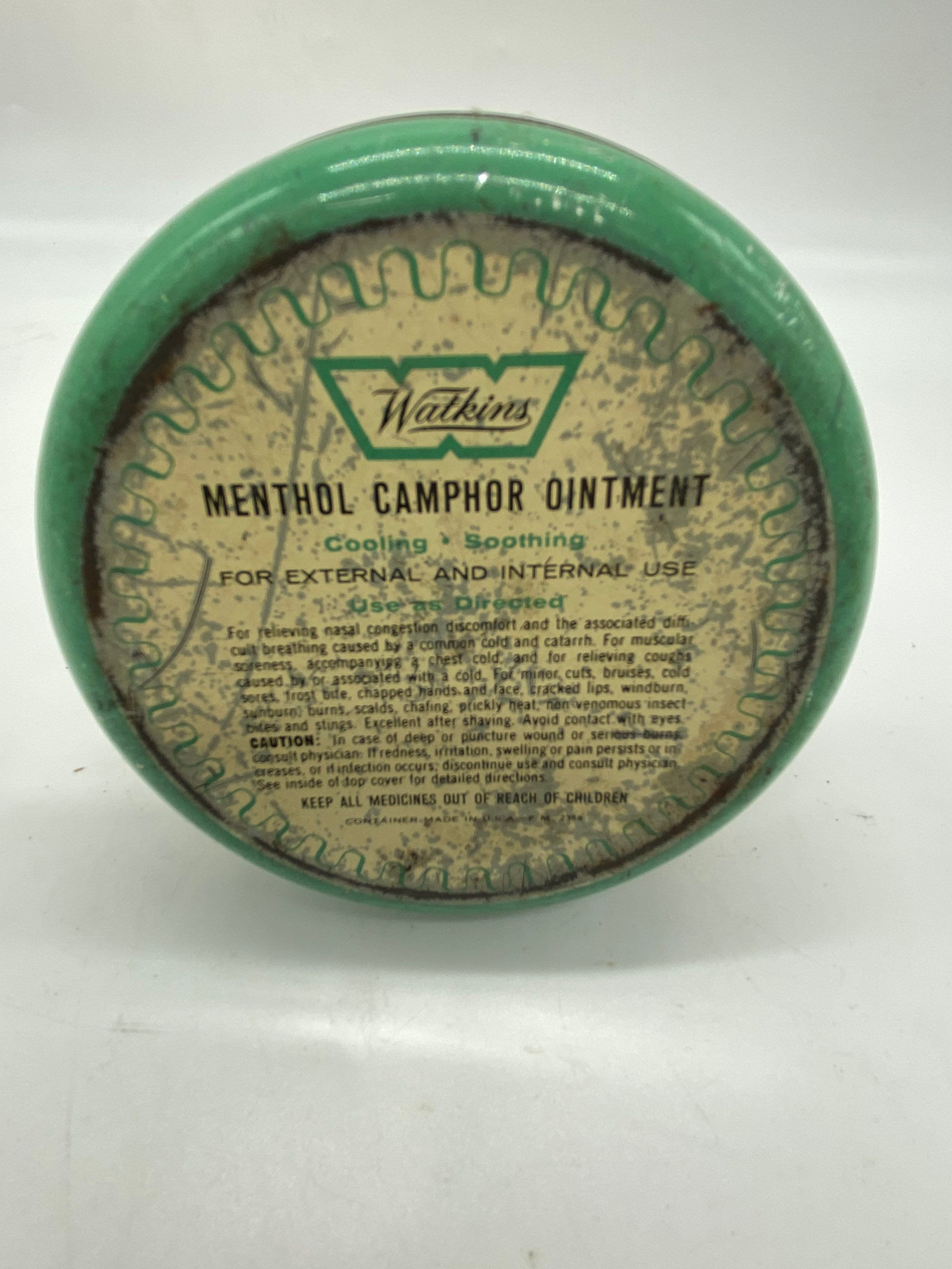 Watkins Menthal Camphor Ointment Tin | Etsy