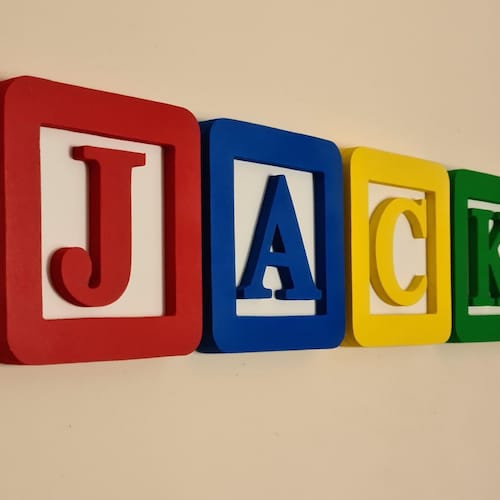 Toy Story Style Wooden Alphabet Blocks. Name Blocks. - Etsy
