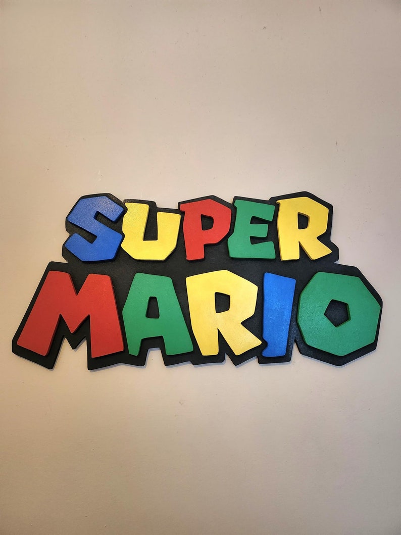 Wooden Handmade Super Mario 3D Layered Sign / Plaque. Can Be ...