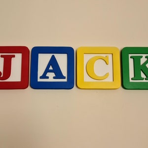 Toy Story Style Wooden Alphabet Blocks: Personalized Nursery Decor - Etsy