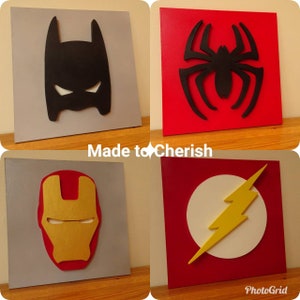 Wooden Handmade Superhero Wall Signs / Plaque. Avengers . Marvel. - Etsy